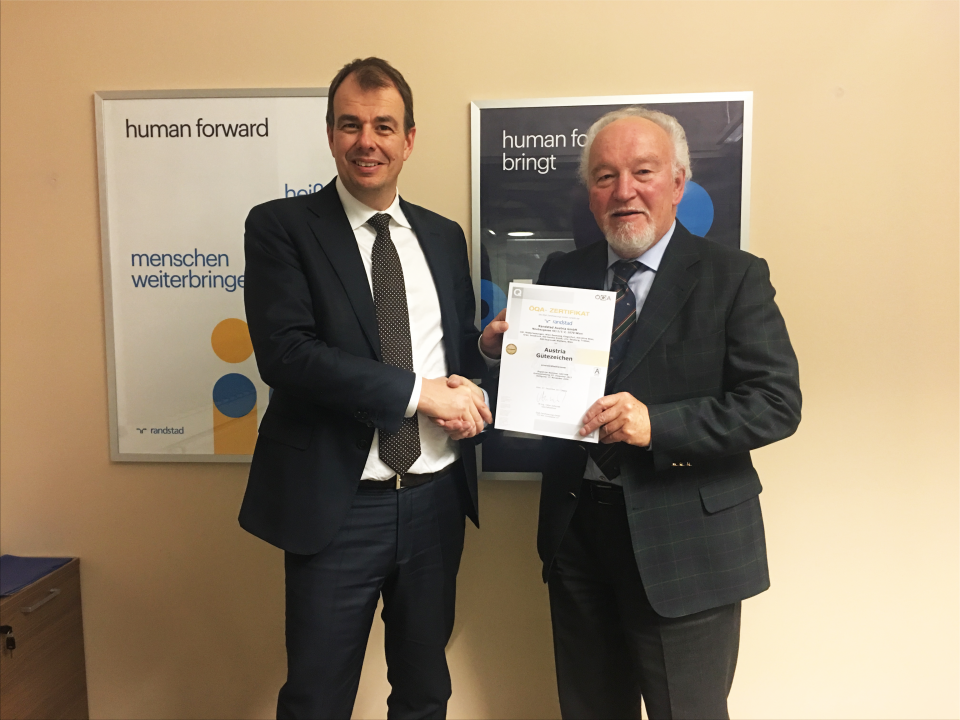 Randstad mit "Austria Gütezeichen für Arbeitskräfteüberlasser ...